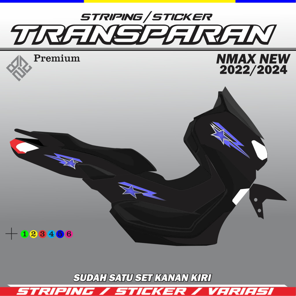 Jual Sticker Transparan UV NMAX 155 New VVA Simple List NMAX 2020 2021 ...
