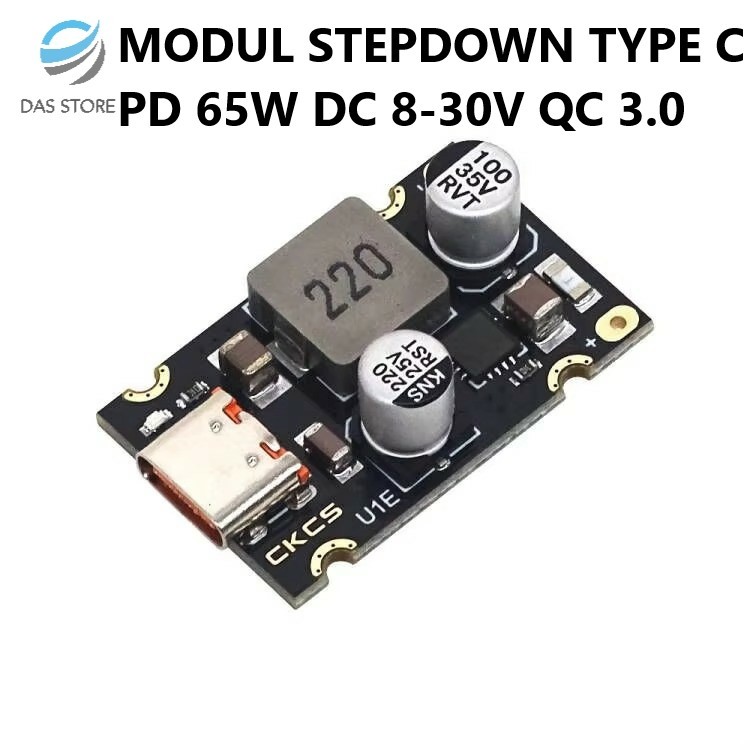 Jual Module step down Fast Charging Type-C PD 65W DC 8‑30V PD3.1 PPS ...