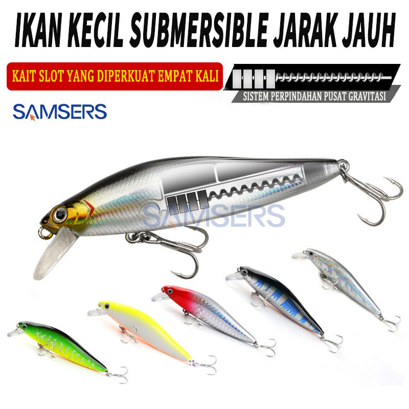 Jual 7g/10g/14g Umpan Pancing Sinking Minnow Memiliki Mata 3D Kecil Yang Sedang Tidur Umpan ...