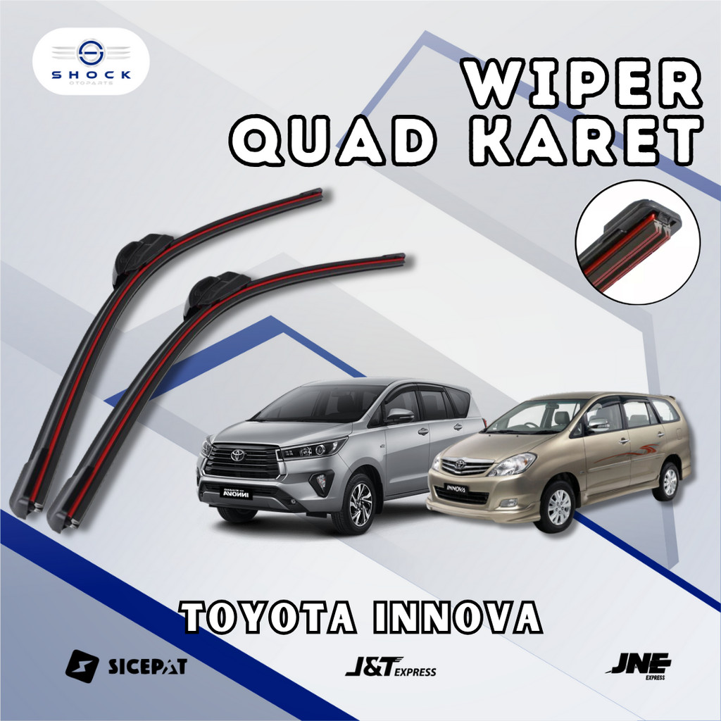 Jual Wiper Quad Untuk Mobil Toyota Kijang Innova / All New Innova / Reborn / Zenix / Venturer ...