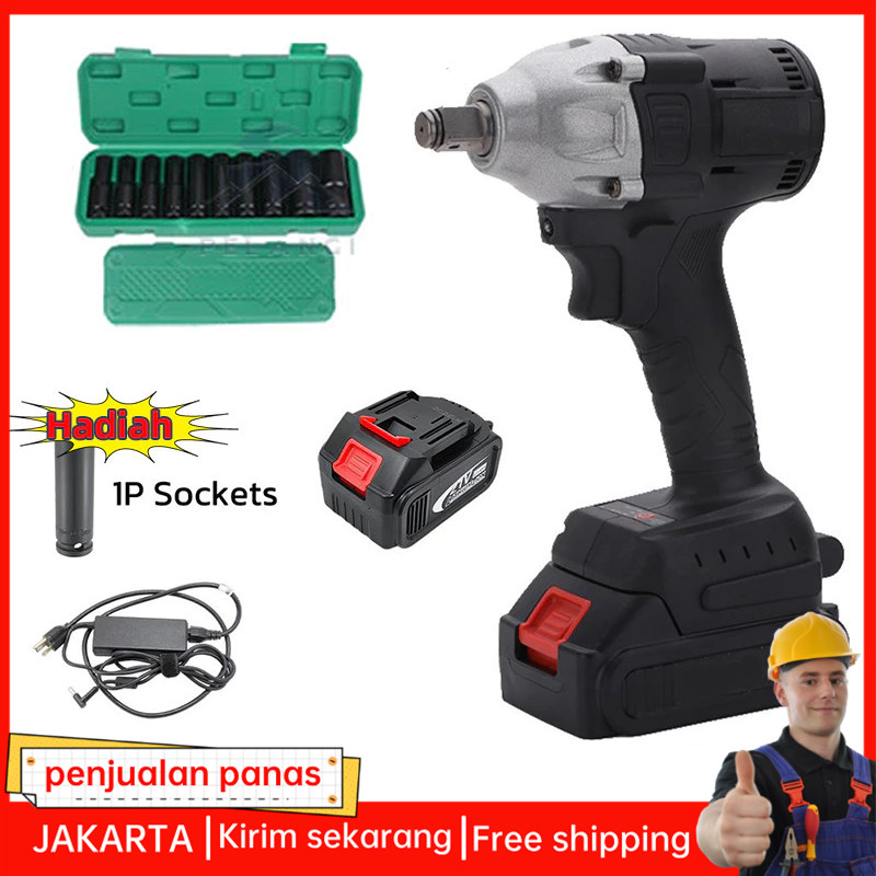 Jual BEKEY Cordless 98VF Impact Wrench Brushless 580N. M Impact baterai Mesin Bor Untuk Baut ...