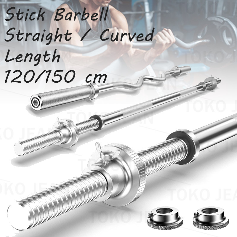 Jual Barbell Stik Lurus Straight Bar Fitnes Home Gym Stick Barbel ...
