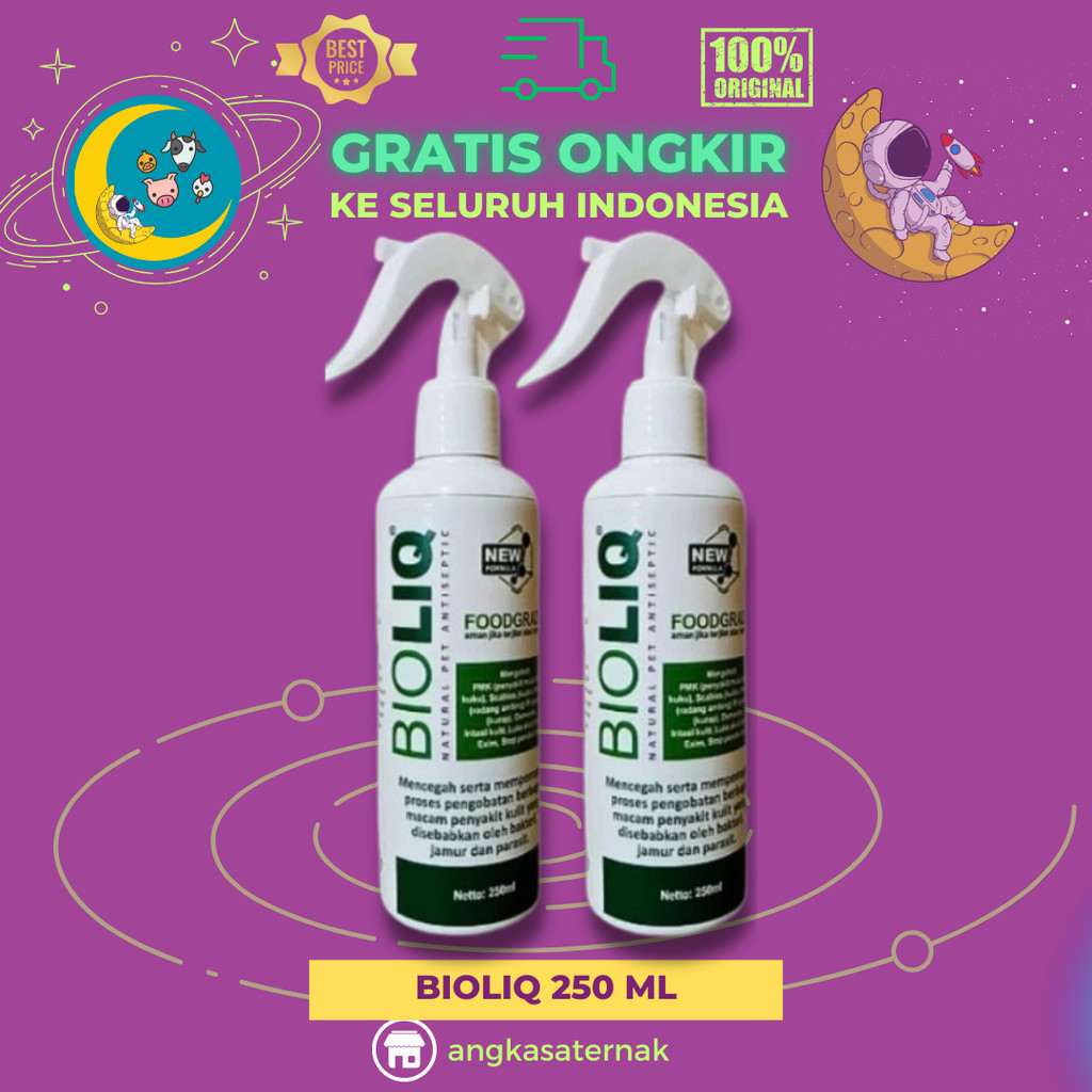 Jual BIOLIQ SPRAY 250 ML - Spray PMK Jamur Scabies Biodin Semua Hewan ...