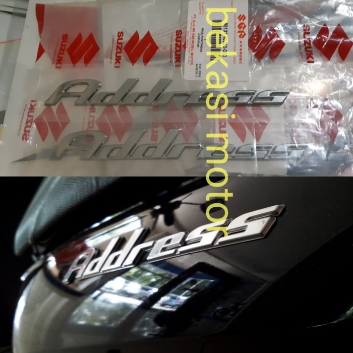 Jual [Assesoris Motor New] emblem logo suzuki address original sepasang ...