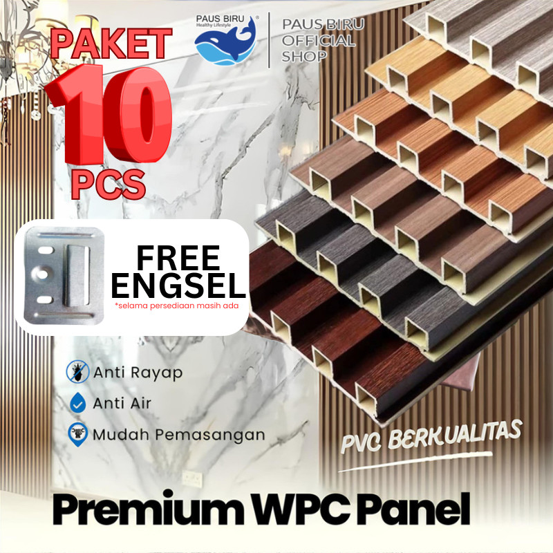 Jual Paus Biru - ISI 10 PCS !!! WALL WPC WOOD PANEL WALLPANEL PVC KAYU DINDING 2,9 M x 16 CM x ...