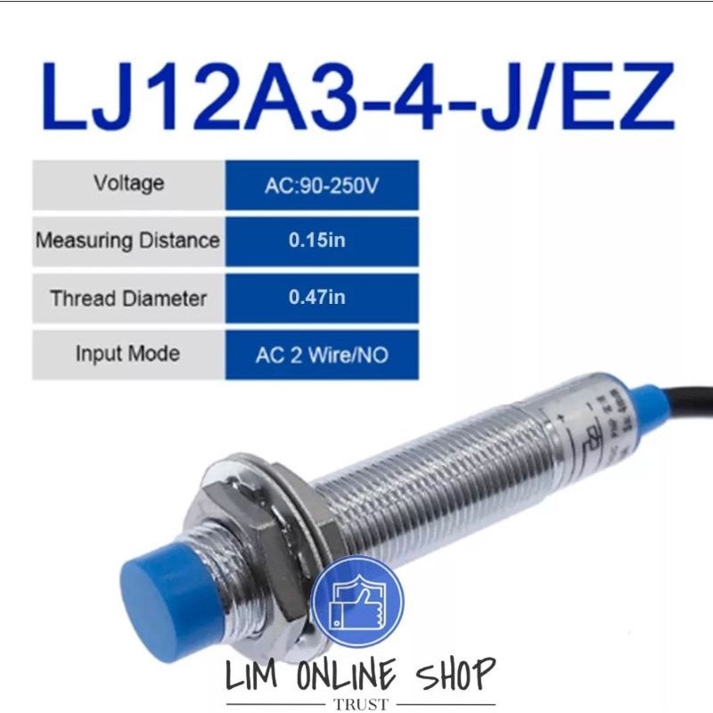 Jual SENSOR PROXIMITY LJ12A3-4-J/EZ NO Inductive 2-Wire AC TYPE ...