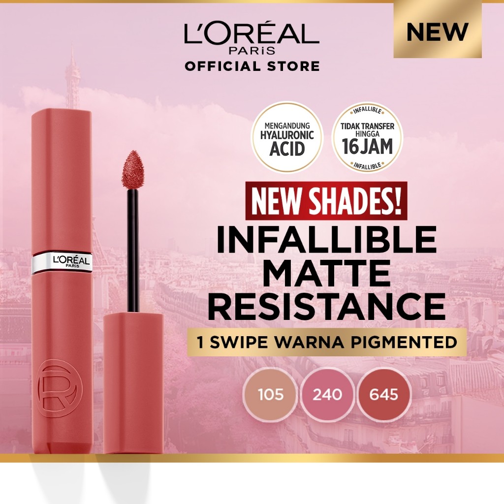 Jual L’Oréal Paris Infallible Matte Resistance Liquid Lipstick for 16H ...