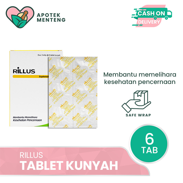 Jual Rillus Strip 6 Tablet - Suplemen Pencernaan, Diare, Sembelit ...
