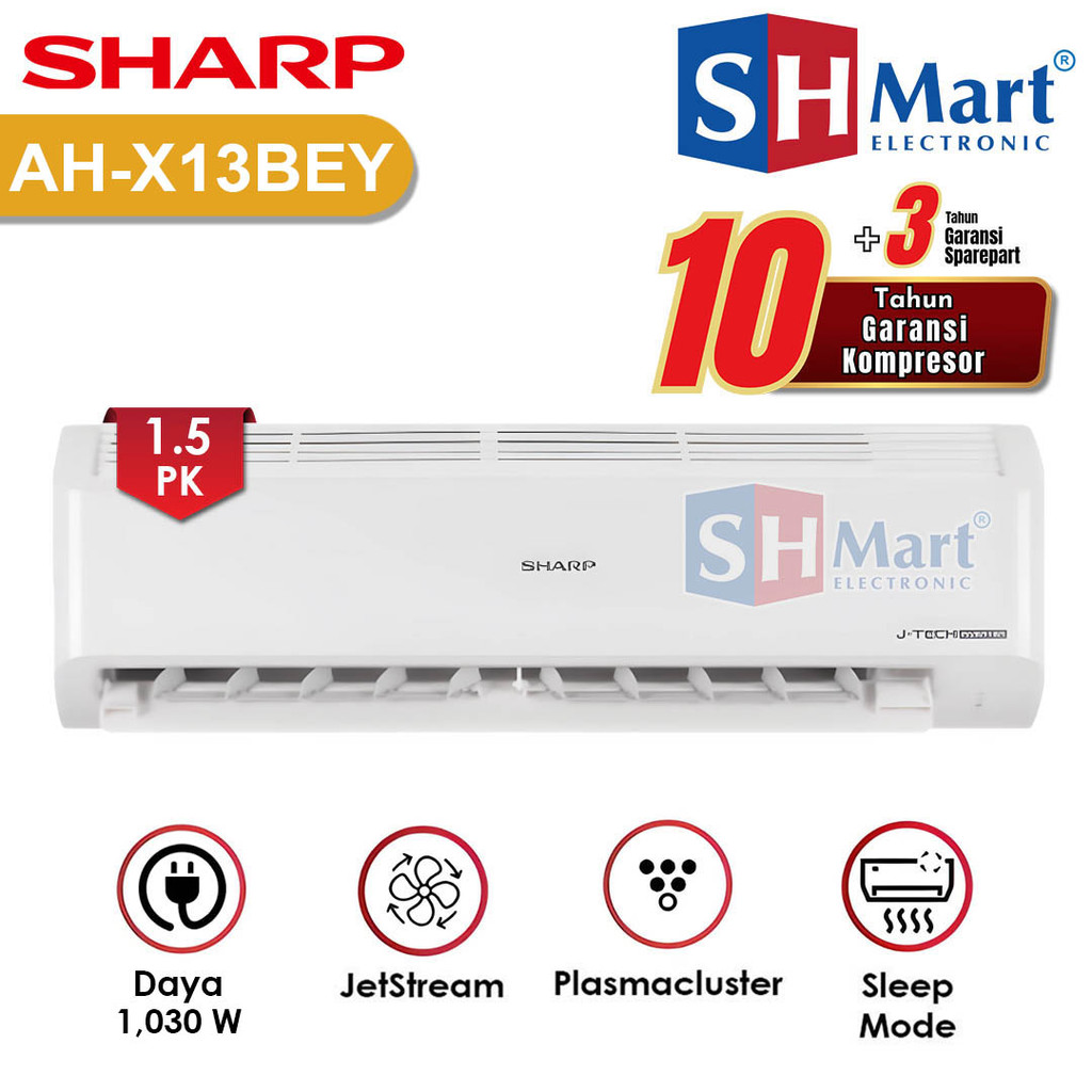 Jual AC SHARP 1,5 PK AH-X13BEY J-TECH INVERTER GARUDA SERIES GARANSI ...