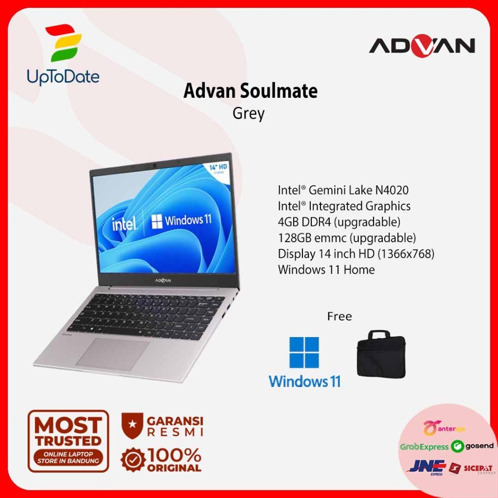 Jual Advan Soulmate T Intel N4020 8GB 128GB emmc 14" HD WIN11 | Shopee ...