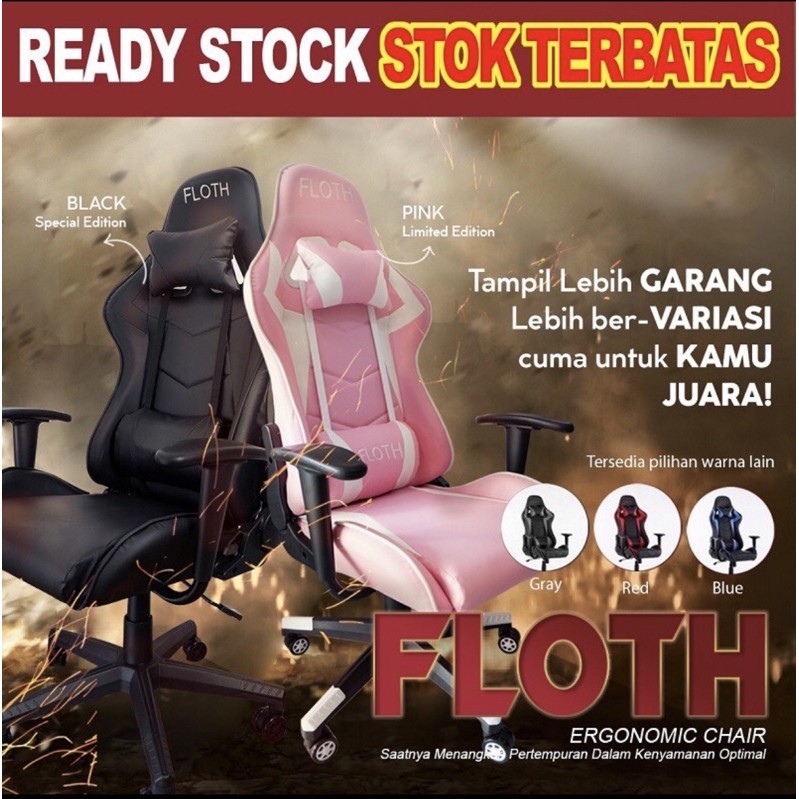 Jual Kursi gaming / Bangku gaming /Premium quality gaming chair kursi ...