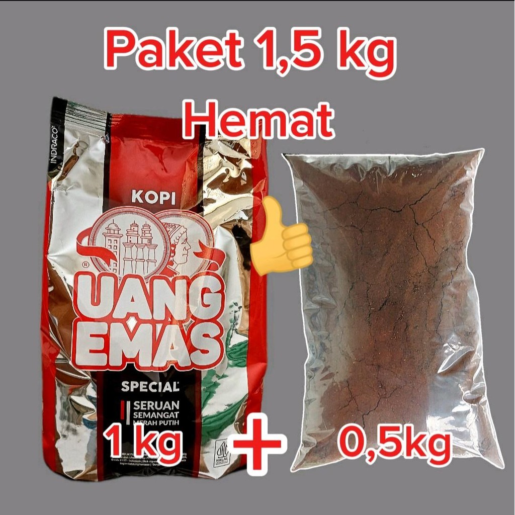 Jual Paket Hemat 1,5 kg Kopi Uang Emas Special Murah harganya Mantap ...