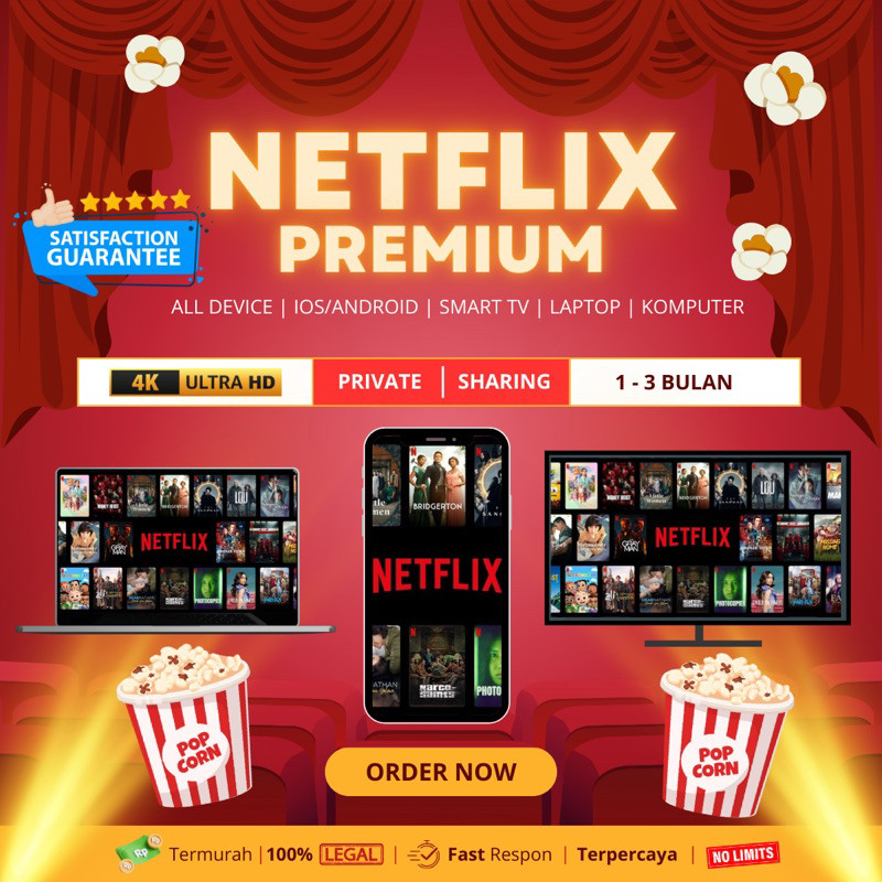 Jual NETFLIXX PREMIUM FULL GARANSI 100% 4K UHD | Shopee Indonesia