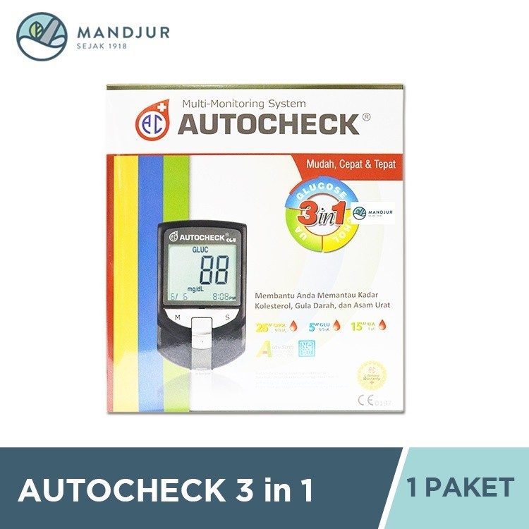 Jual Autocheck 3in1 Alat Test Kolesterol, Gula Darah, Asam Urat ...