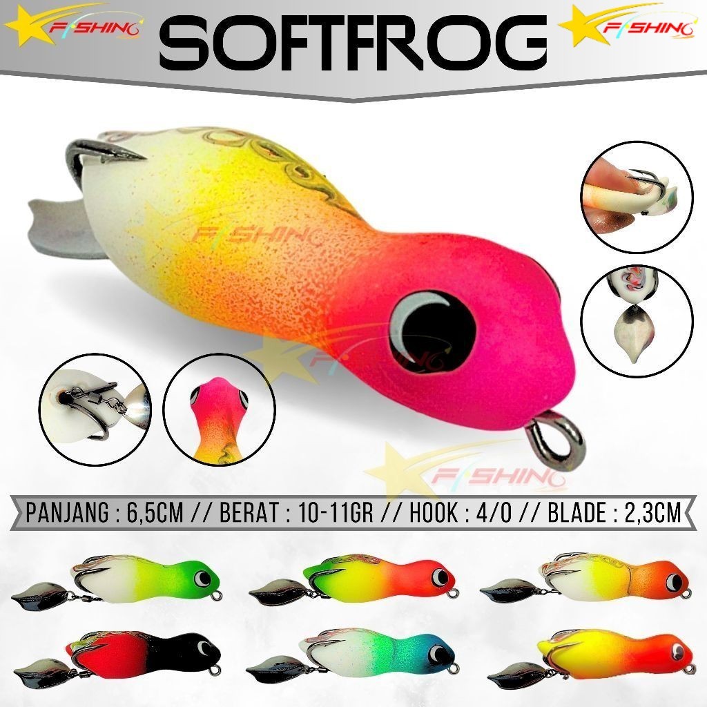 Jual Stars Fishing Soft Frog Softfrog Lure Mancing Casting UL 10 11 ...