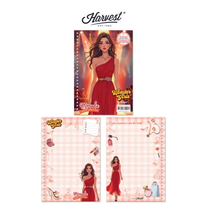 Jual Loose Leaf / Kertas Binder Harvest A5 Wonder Girls - Miranda ...