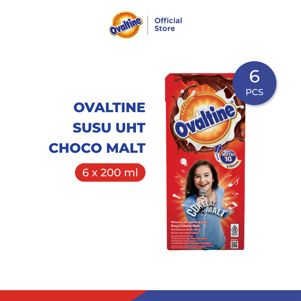 Jual Ovaltine Susu UHT Choco Malt 200ml x 6pcs | Shopee Indonesia