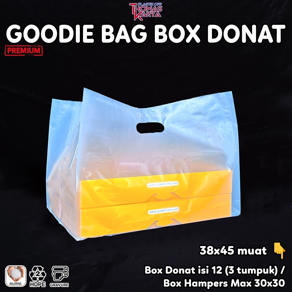 Jual 50PCS Plastik Box Donat isi 12 / Kantong Dove 38x45 muat Box ...
