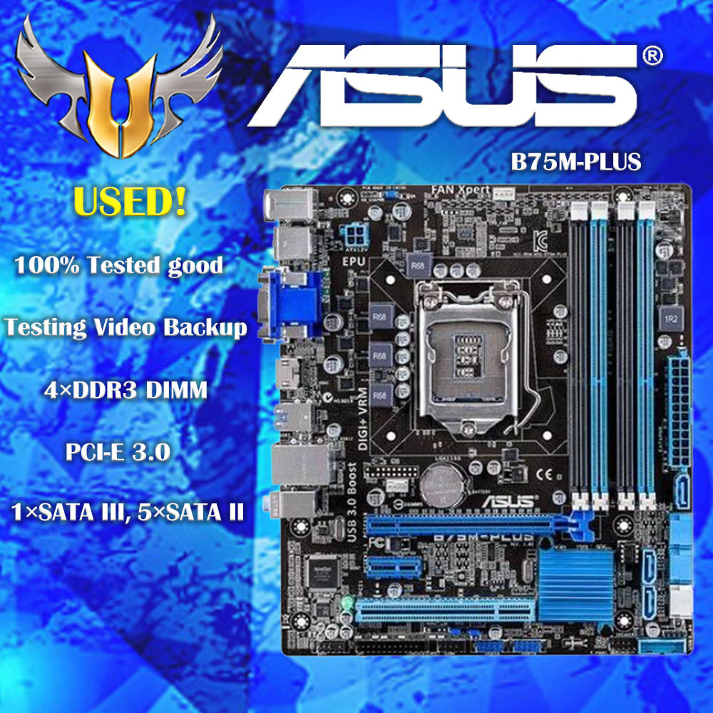 Jual Asus B75M-PLUS Original Desktop Motherboard Intel B75 Socket LGA ...