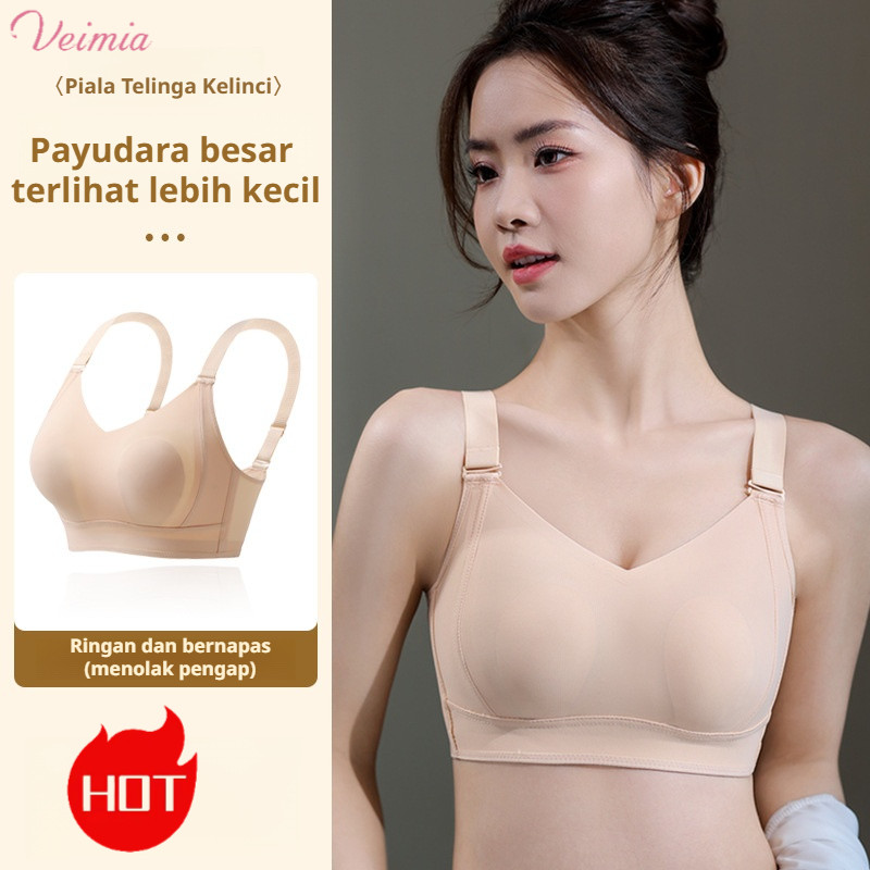 Jual 【Kirim dalam 24 jam】[VEIMIA ]Bh Big Size Seamless Perempuan Tanpa Kawat Bra Wanita Jumbo ...