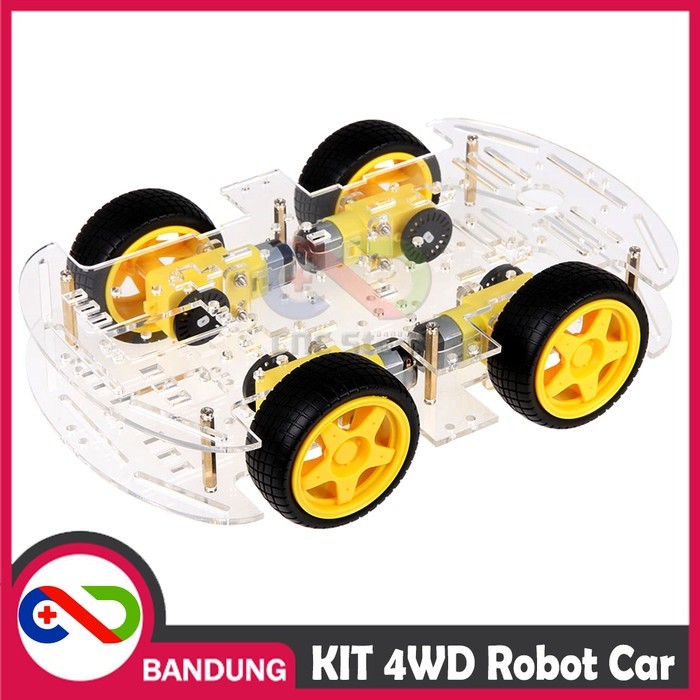 Jual AS35RU KIT SMART CHASSIS CHASIS 4WD ROBOT CAR FRAME MOBIL ARDUINO ...
