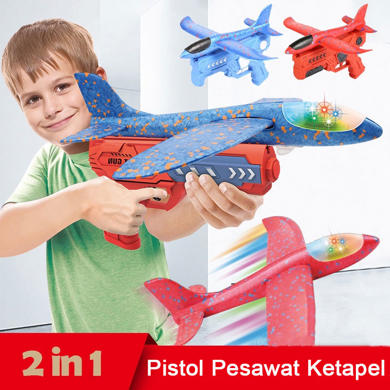 Jual Mainan Anak Pesawat Terbang Lampu Mainan Anak Pistol Tembak ...