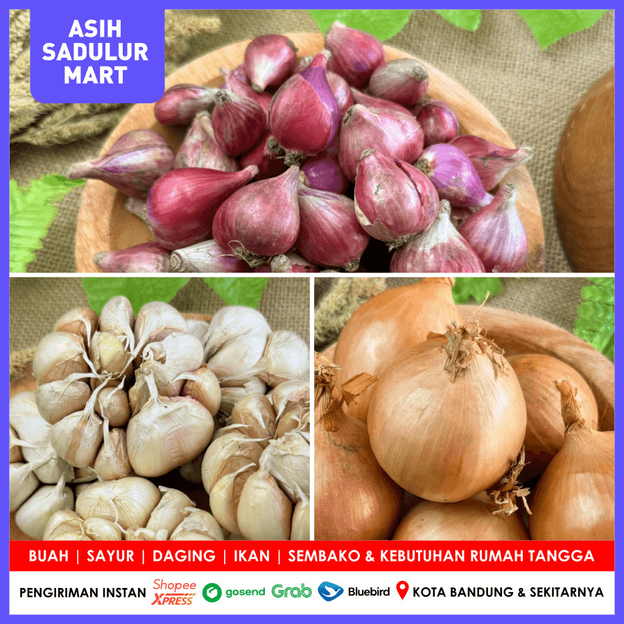 Jual Bawang 250g Merah / Putih / Bombay / Bombai / Merah / Putih ...