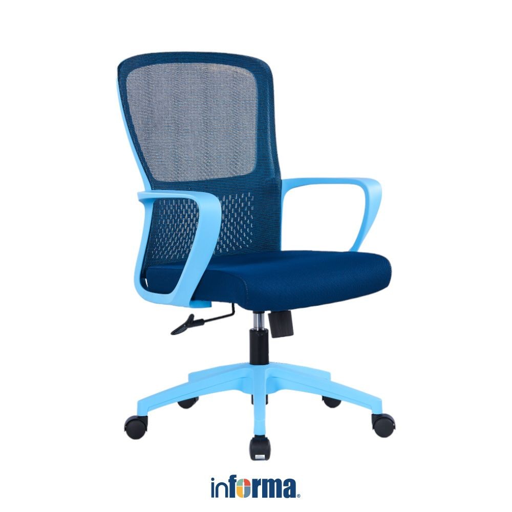 Jual Informa Spencer Kursi Kantor Sandaran Sedang - Biru Tempat Duduk ...