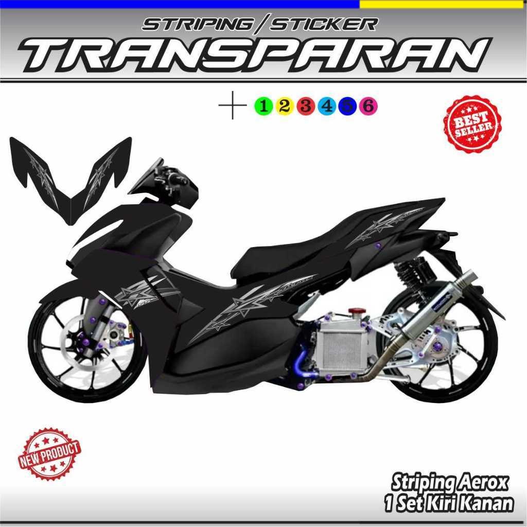 Jual Striping Transparan Aerox New Sticker New Design Terbaru Simple ...