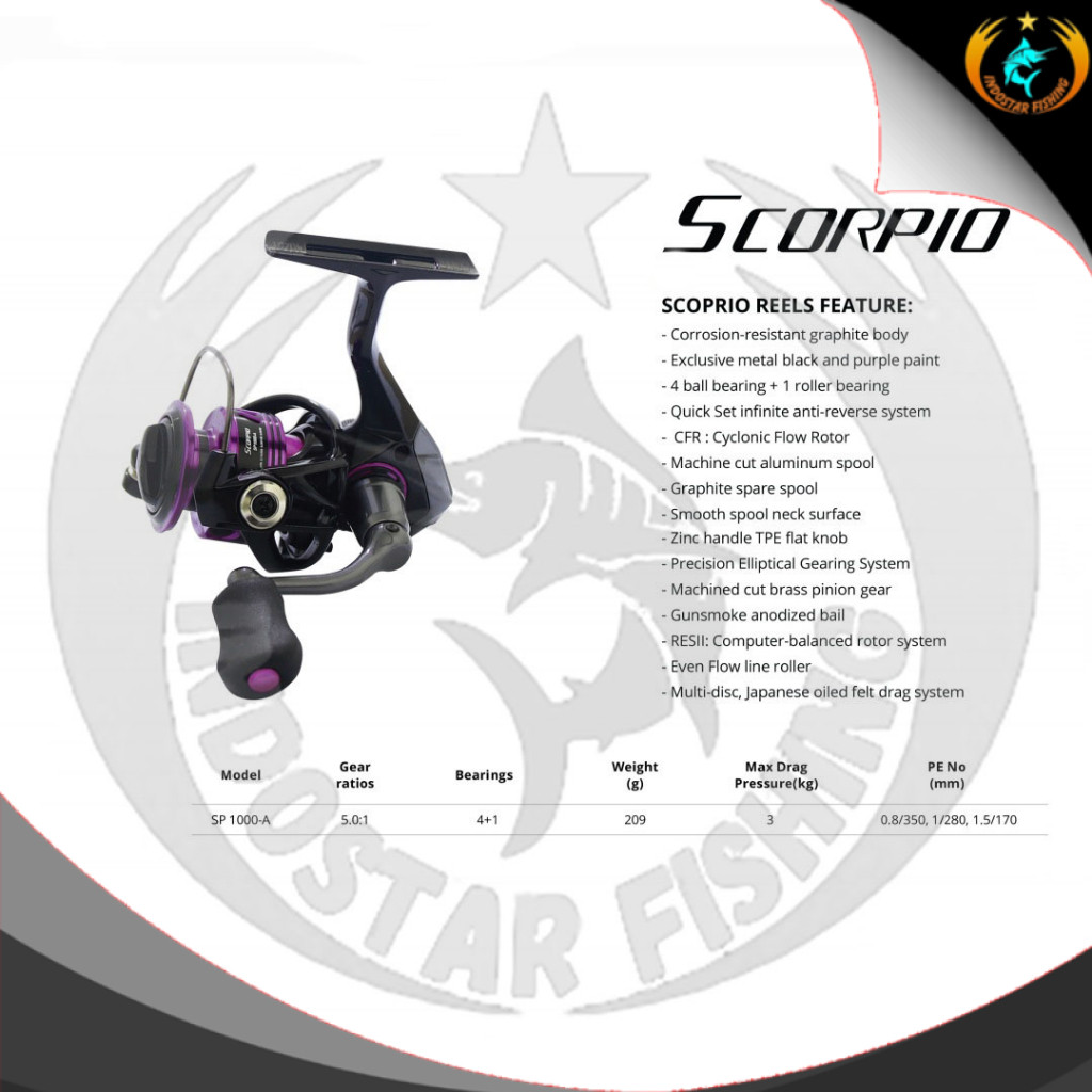 Jual Reel Pancing Okuma Scorpio SP-1000A Spinning | Shopee Indonesia