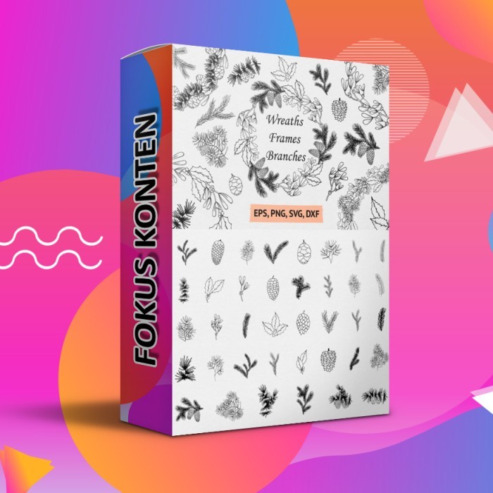 Jual Hand-Drawn Wreaths & Frames Kit - Digital Konten | Shopee Indonesia