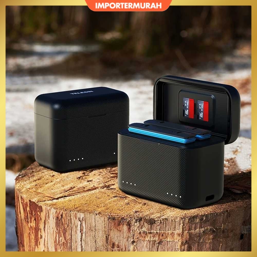 Jual TELESIN Charger Baterai Box 2 Slot Insta360 X4 Fast Charging LED - S0-BCG-07-TIS | Shopee ...