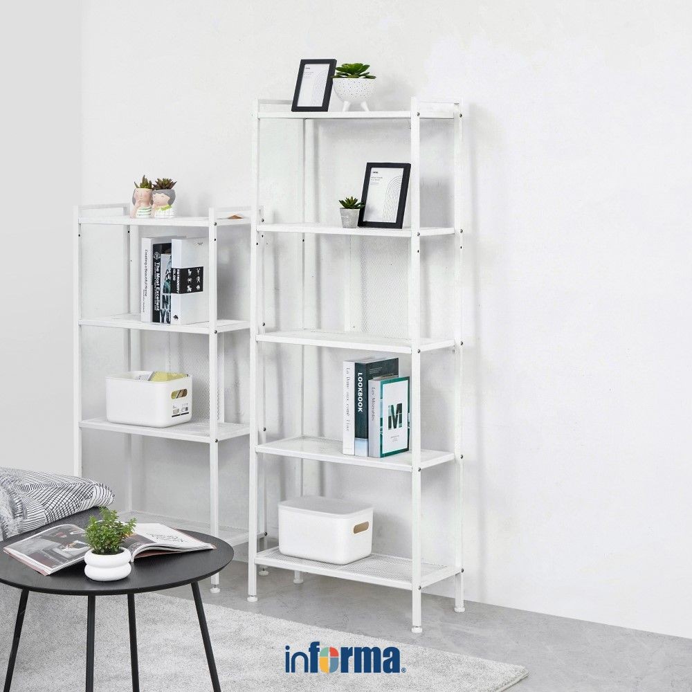 Jual Informa Callia Rak Besi Mesh 5 Tingkat - Putih Storage Rack Metal ...