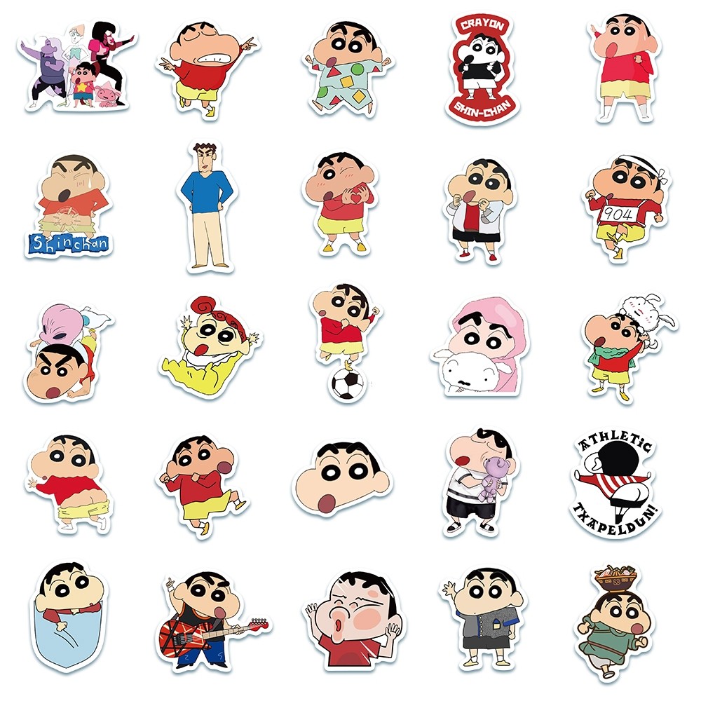 Jual Stiker Kartun Pack“Crayon Shin-chan” Decal Lucu Kartu Vinyl Stiker ...