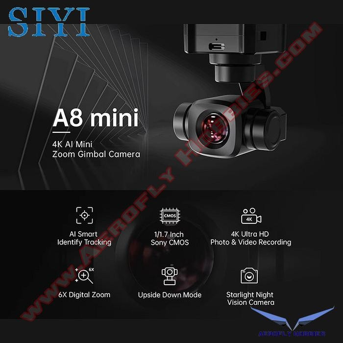 Jual SIYI A8 Mini 4K 8MP Ultra HD 6X Digital Zoom Gimbal Camera with 1/ ...