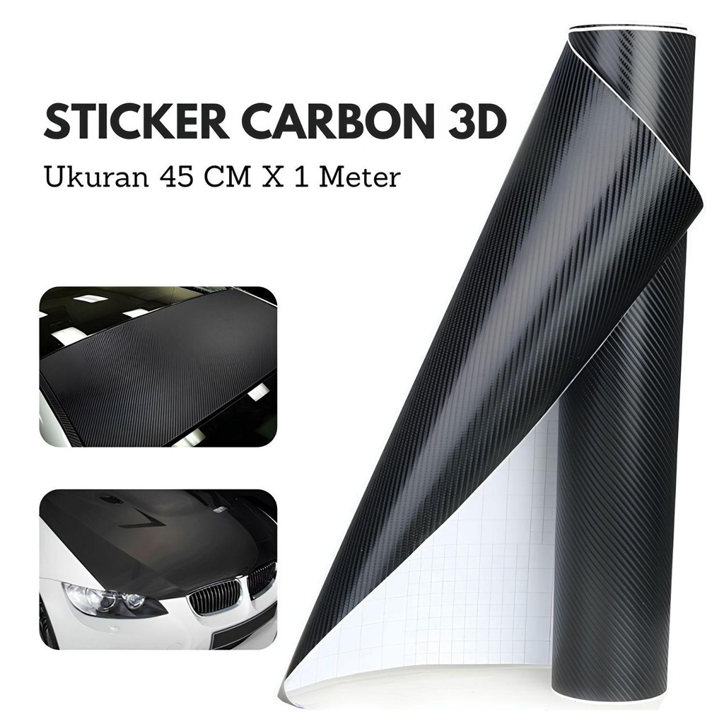 Jual Stiker Carbon Skotlet Karbon 3D Sticker Karbon Kevlar Motor Mobil ...