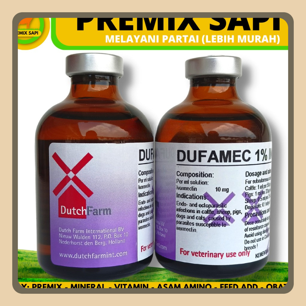 Jual DUFAMEC 1% INJ 50 ML - Obat Kutu Kudis Scabies Gatal Ampuh Sapi ...