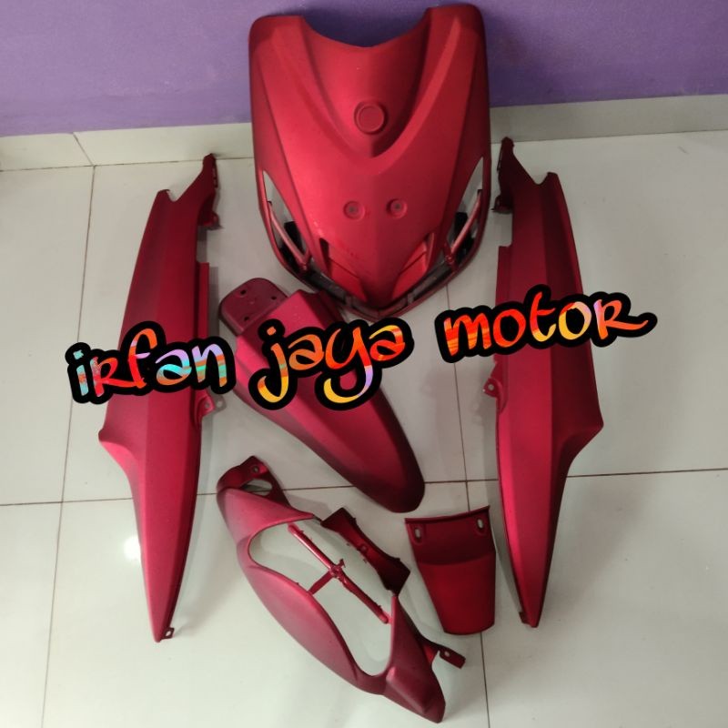 Jual Cover body full halus Yamaha Mio Smile merah doff | Shopee Indonesia