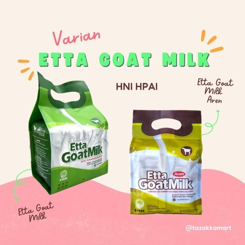 Jual Halal ETTA GOAT MILK EGM HNI HPAI isi 10sachet Susu Kambing Ettawa ...