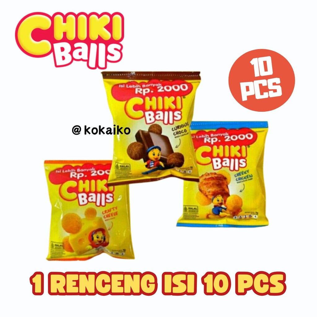 Jual Chiki Balls 16gram 1 renceng isi 10 pcs - ciki snack | Shopee ...