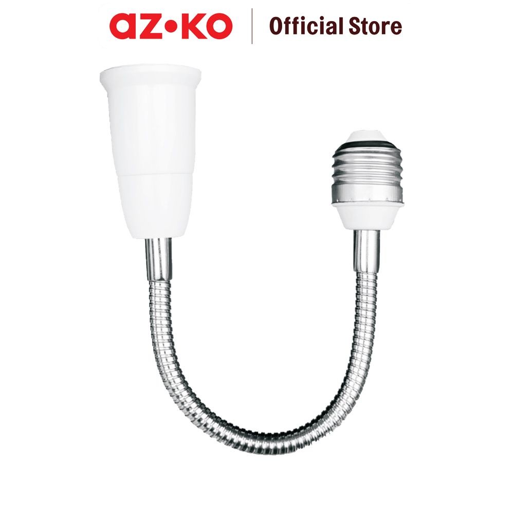 Jual AZKO Krisbow 10 cm Fitting Lampu Extender Plug E27 Lamp Holder ...