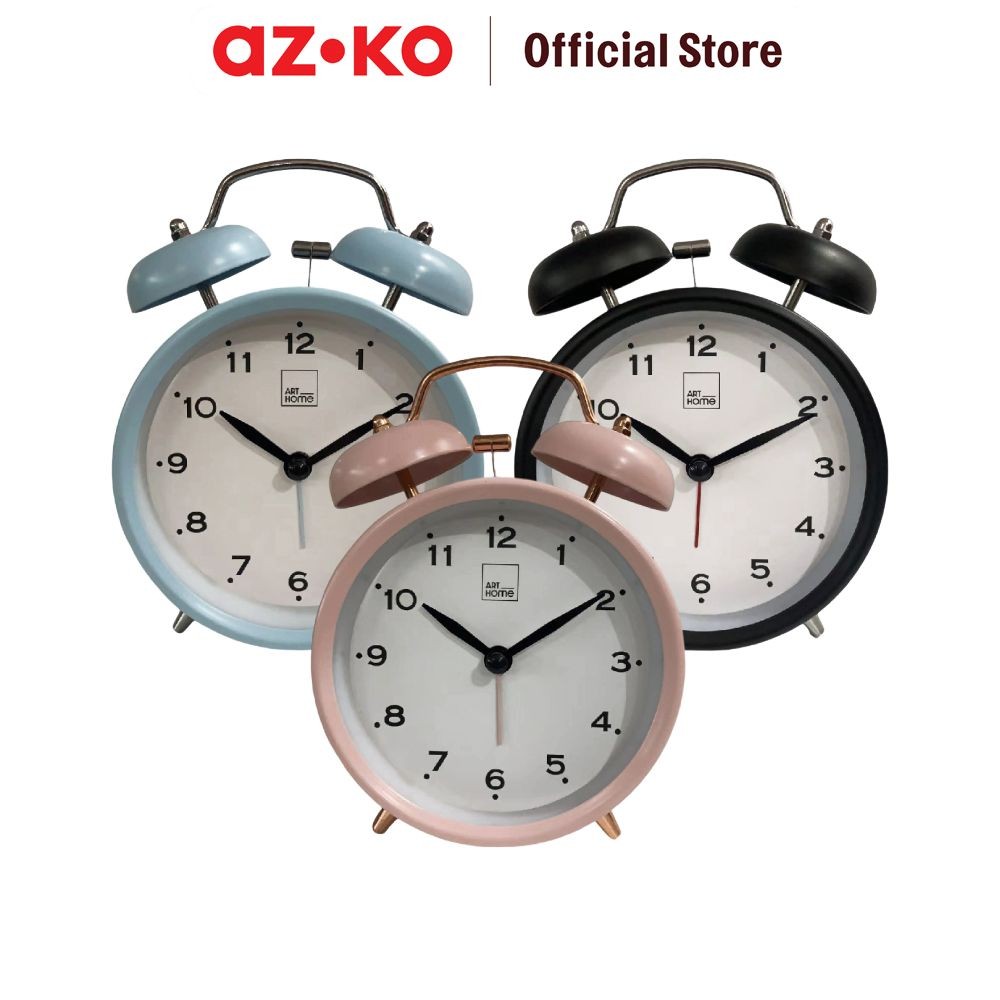 Jual AZKO Arthome 10.5 cm Jam Weker Twin Bell Desk Clock Jam Alarm ...