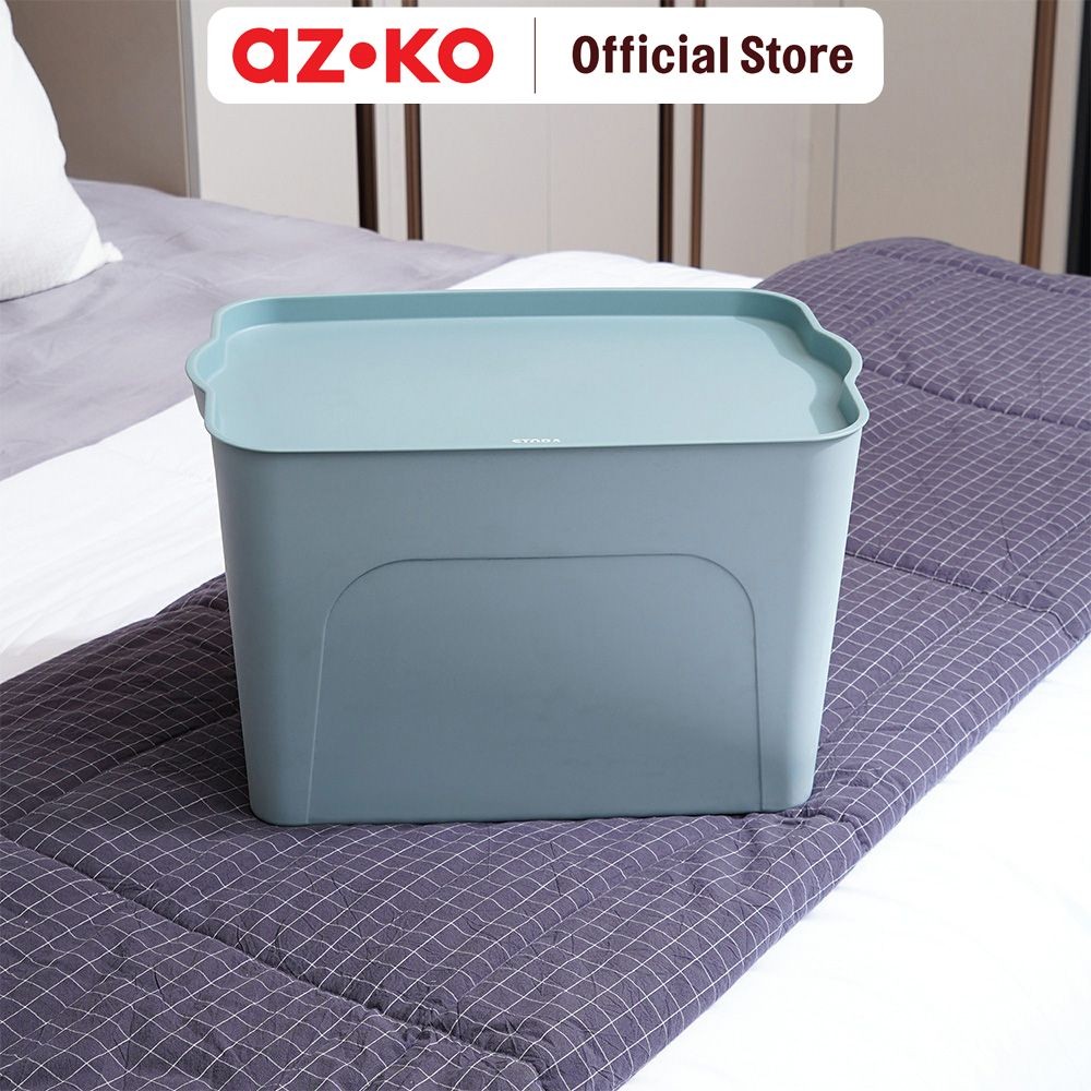 Jual AZKO Stora 40x26.5x24.5 Cm Stacko Kotak Penyimpanan - Abu-Abu ...