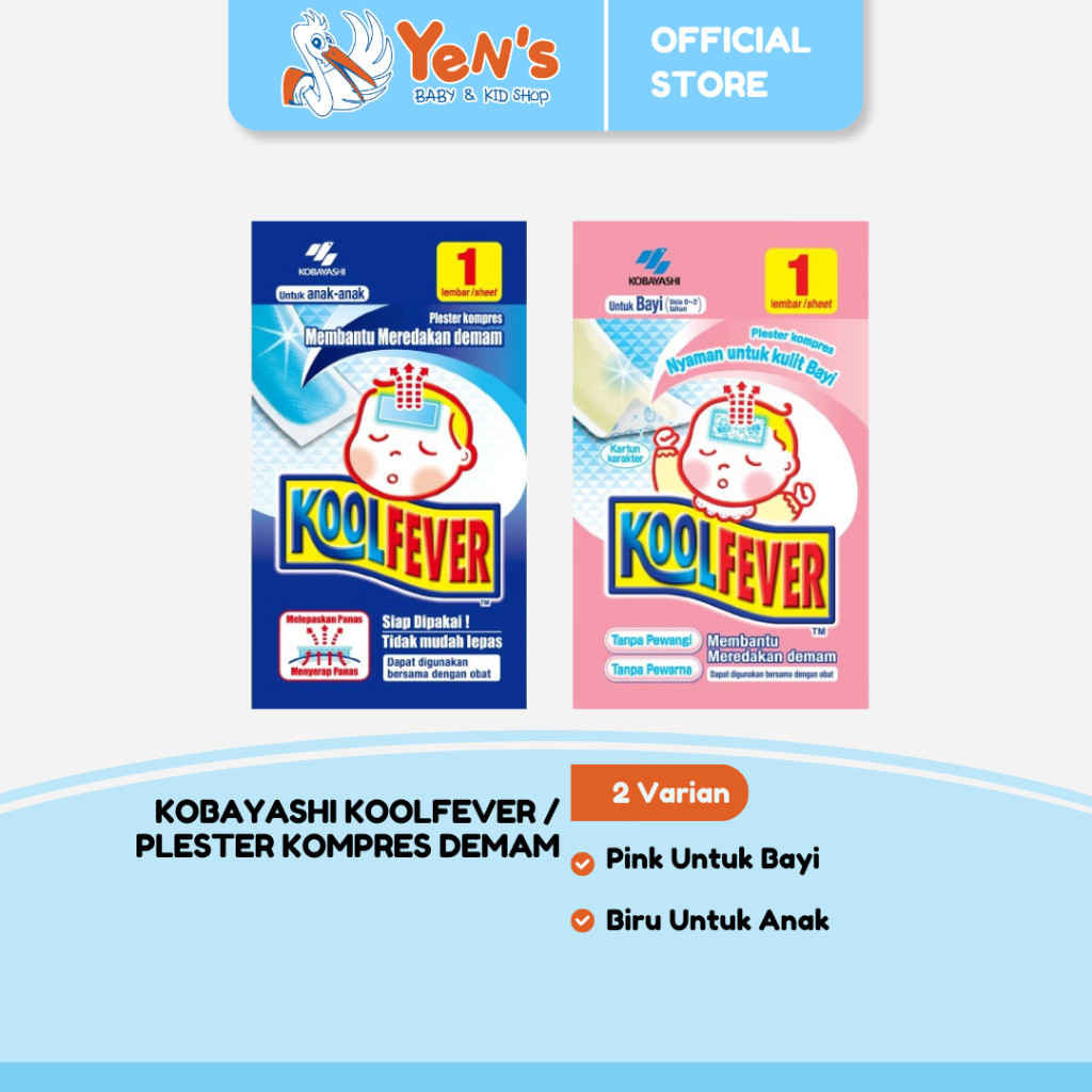 Jual Kobayashi KoolFever | Plester Kompres Demam untuk Anak-anak & Bayi ...