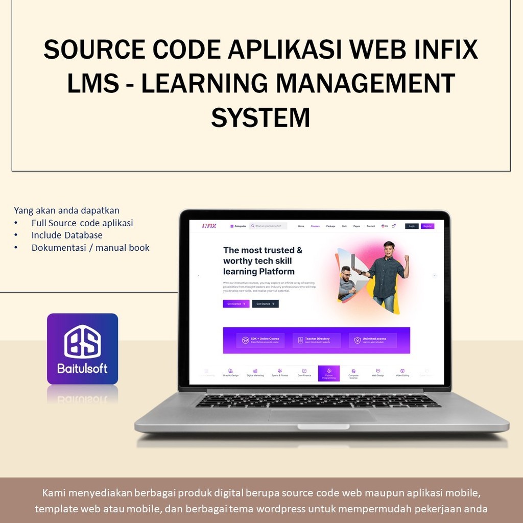 Jual SOURCE CODE APLIKASI WEB INFIX LMS - LEARNING MANAGEMENT SYSTEM ...