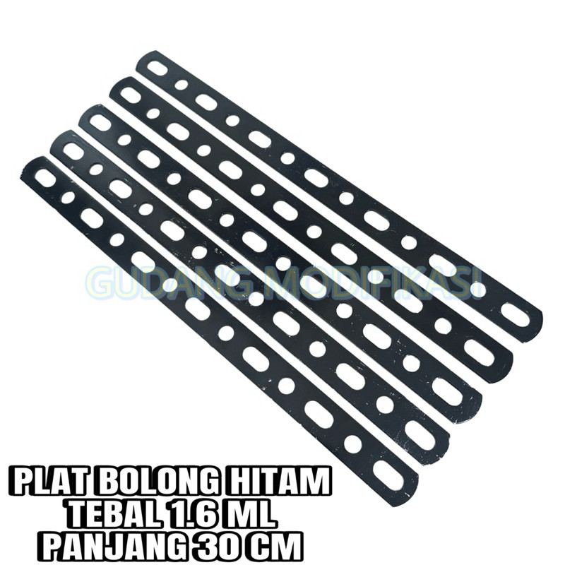 Jual PLAT BESI BOLONG HITAM TEBAL SERBAGUNA | Shopee Indonesia