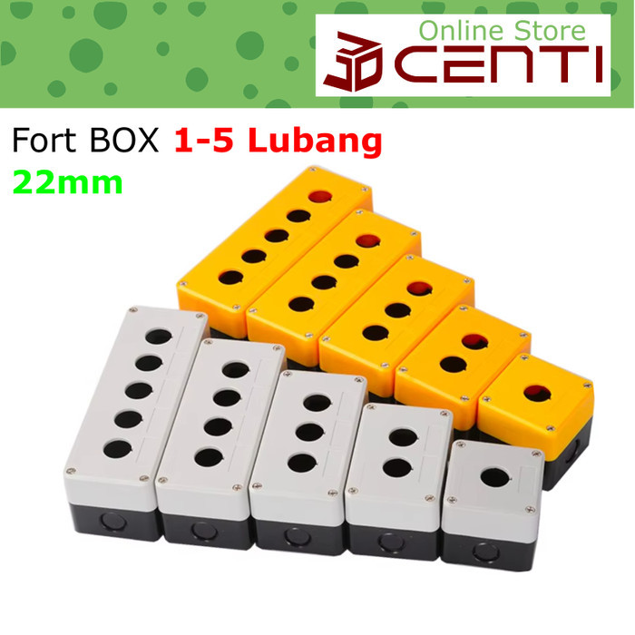 Jual Fort Control Box 1 2 3 4 5 Lubang 22mm Hole Emergency Push Button ...
