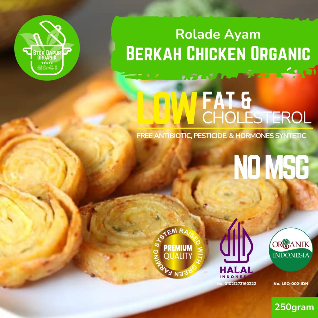 Jual Berkah Chicken Rolade Ayam Broiler Organik Prebiotik Beku/Frozen ...