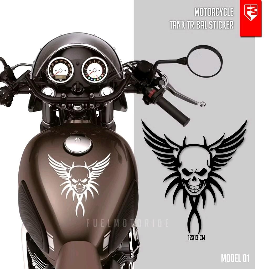 Jual Sticker Tangki Motor Classic Tribal w175 harley enfield triumph cb ...
