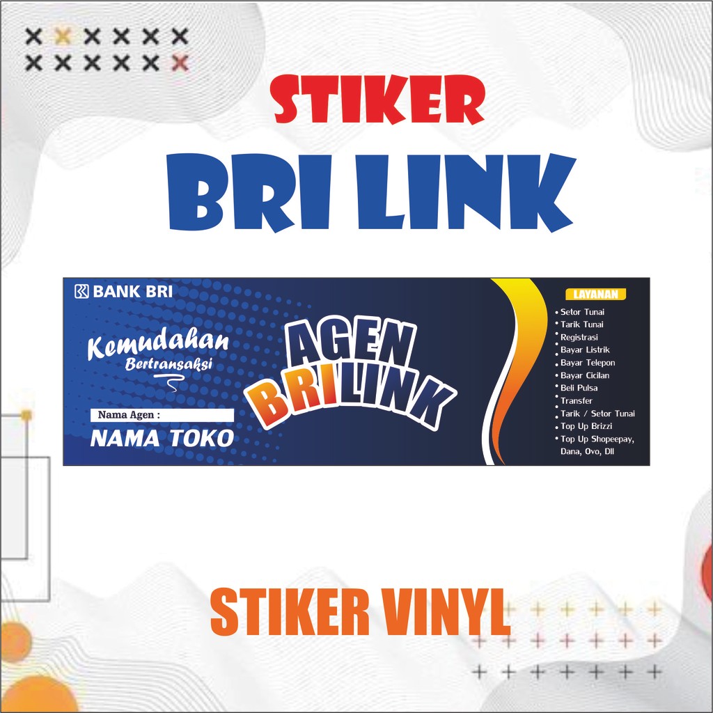 Jual STIKER VINYL MEJA AGEN BRILINK MODEL 13 | Shopee Indonesia